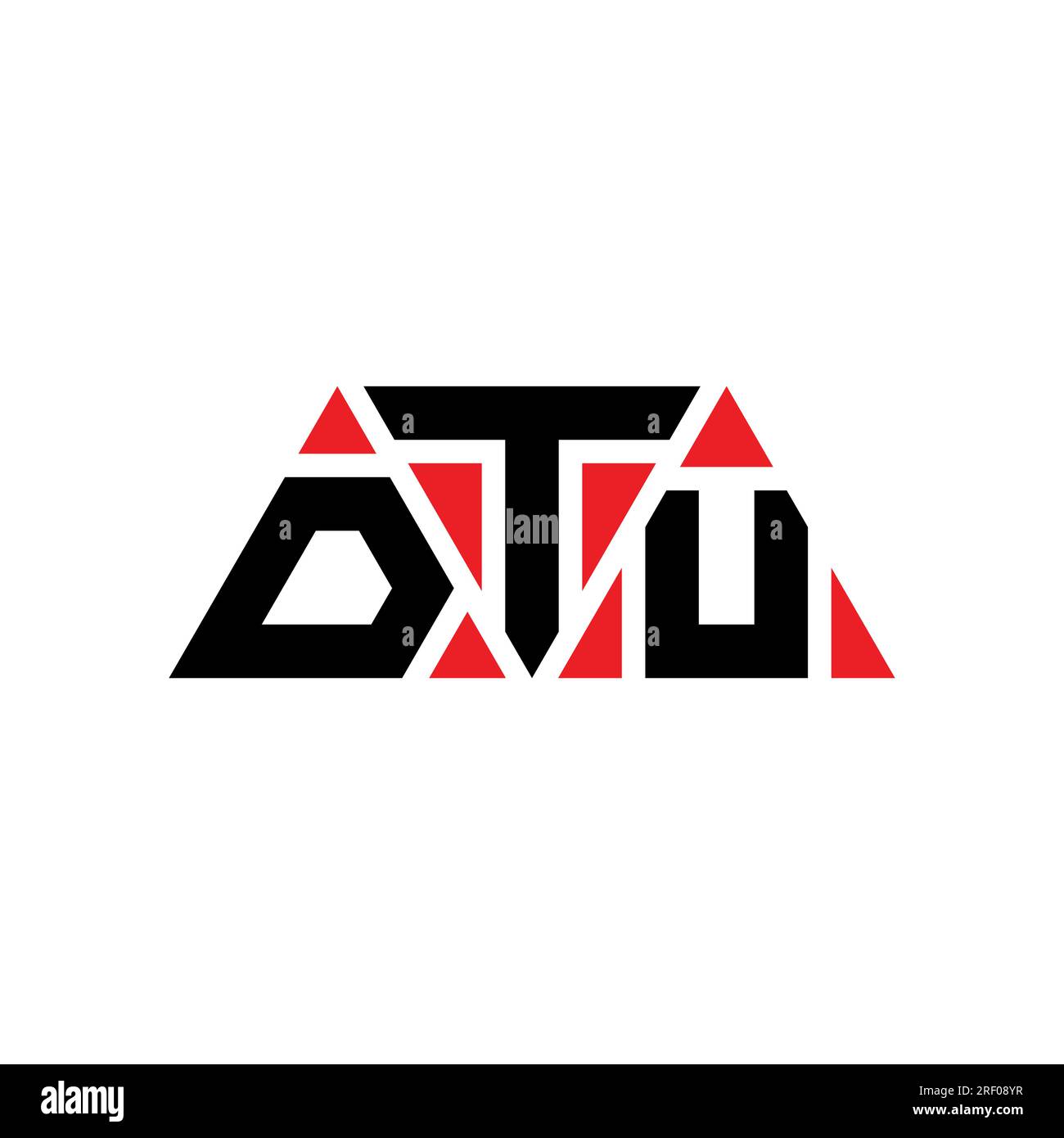 DTU-Logo mit Dreiecksbuchstaben und Dreiecksform. DTU-Dreieck-Logo ...