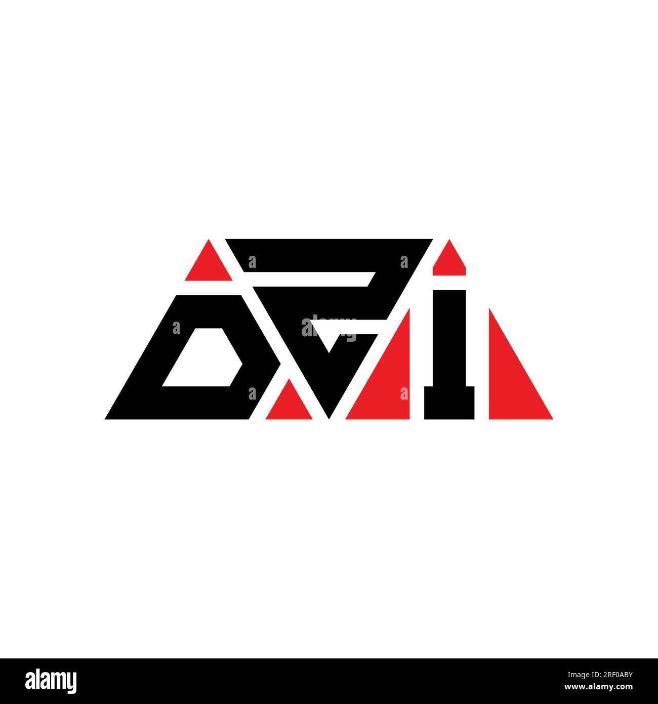 DZI-Logo mit Dreiecksbuchstaben und Dreiecksform. DZI-Dreieck-Logo ...