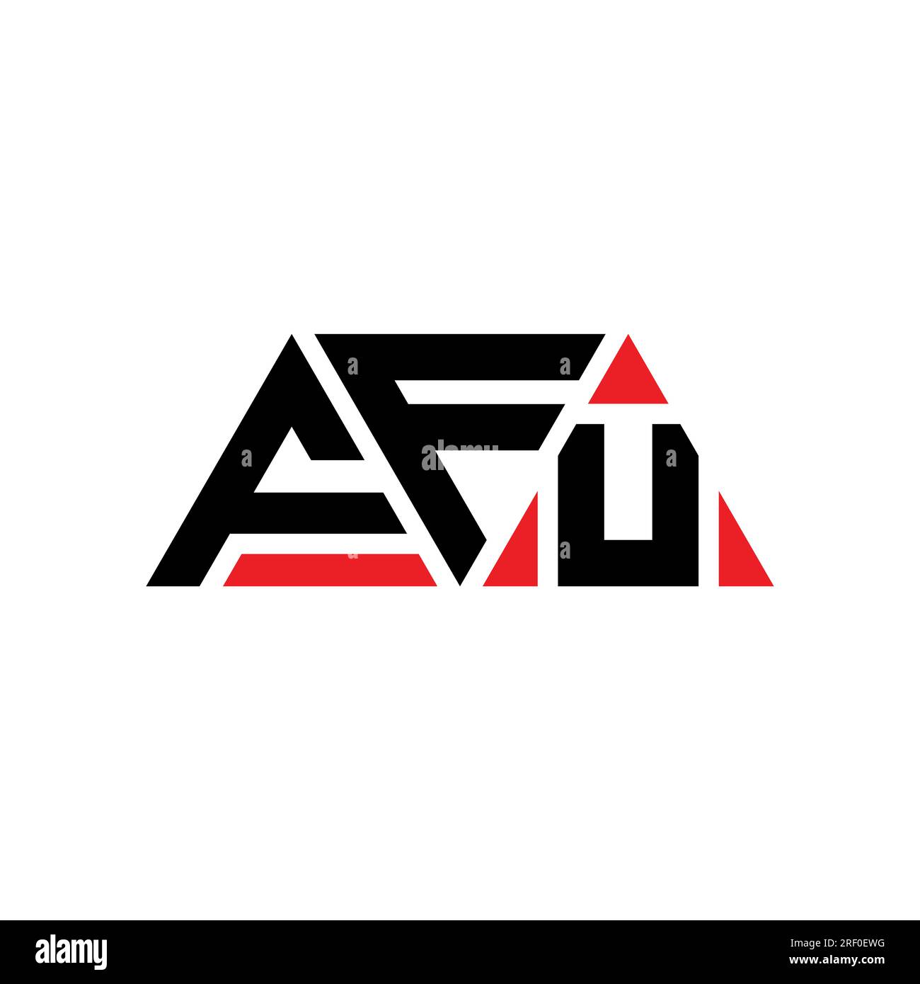 FFU-Logo mit Dreiecksbuchstaben und Dreiecksform. FFU-Monogramm mit ...