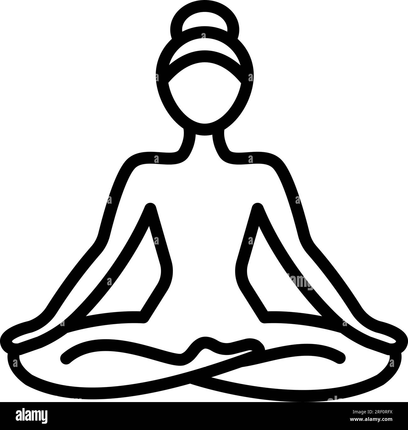 Yoga-Symbol isoliert auf weißem Hintergrund. Vector-Yoga-Woman-Logo in ...