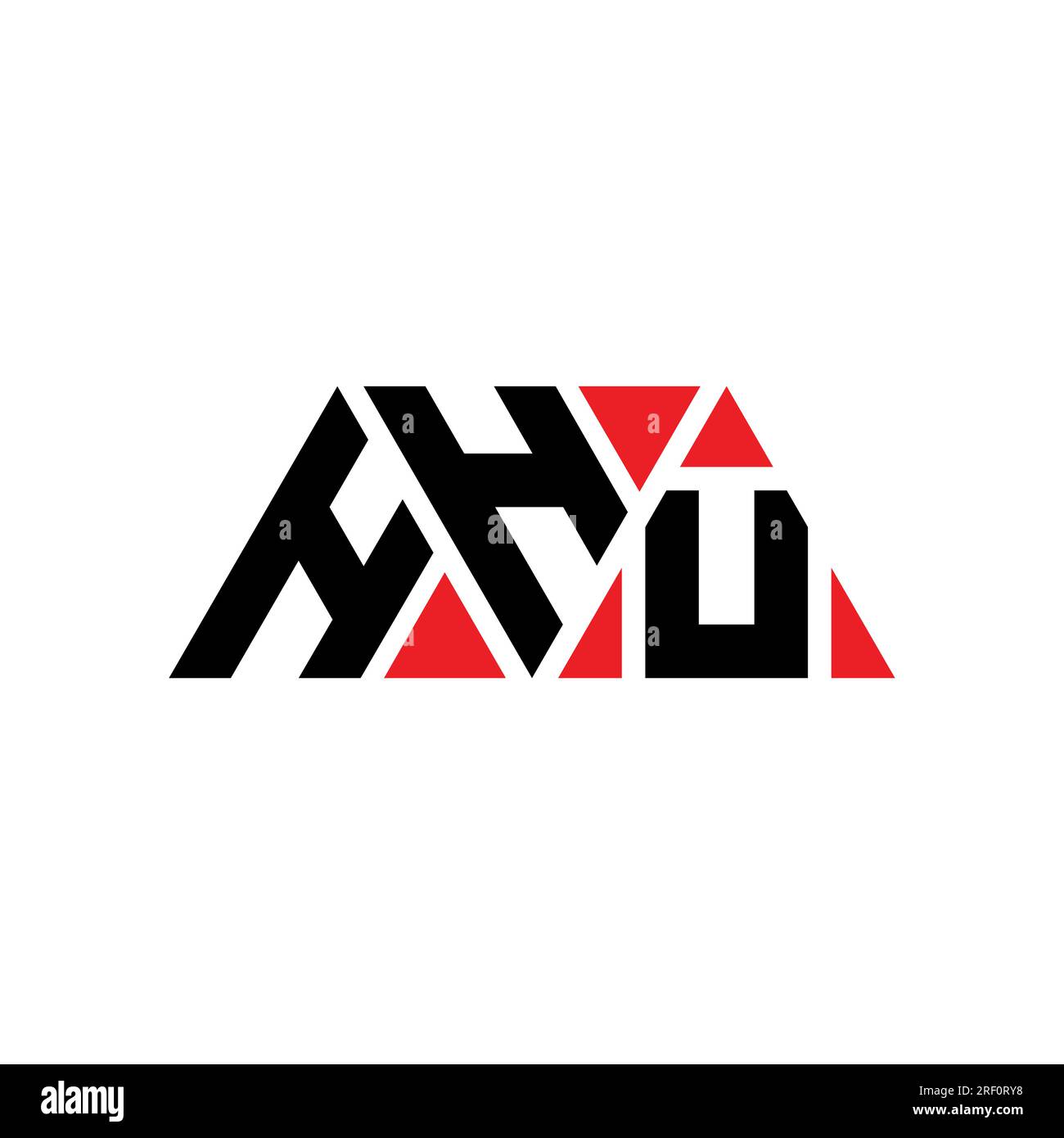 HHU-Logo mit Dreiecksbuchstaben und Dreiecksform. Monogramm mit HHU ...