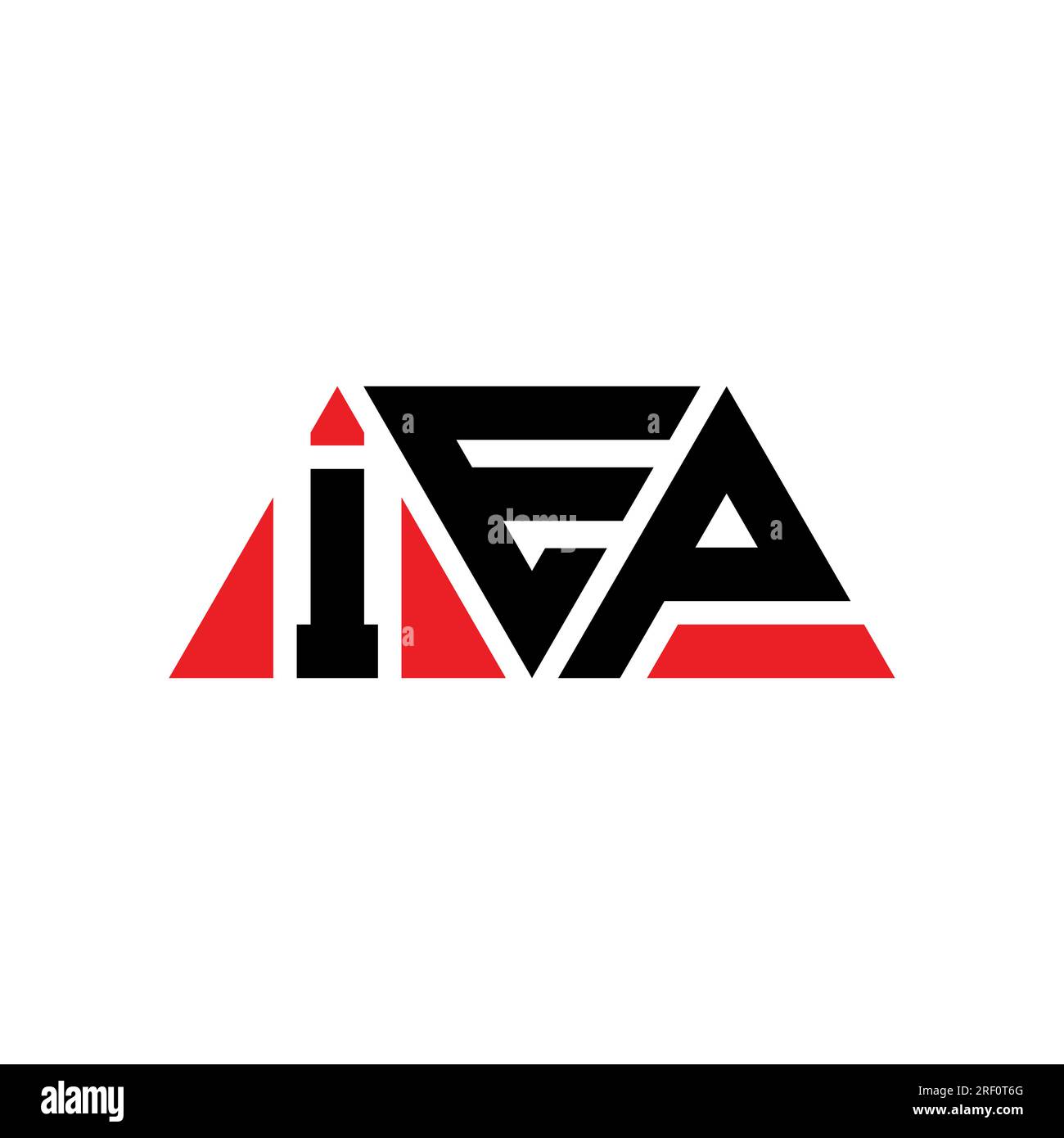IEP-Logo mit Dreiecksbuchstaben und Dreiecksform. Monogramm mit IEP ...