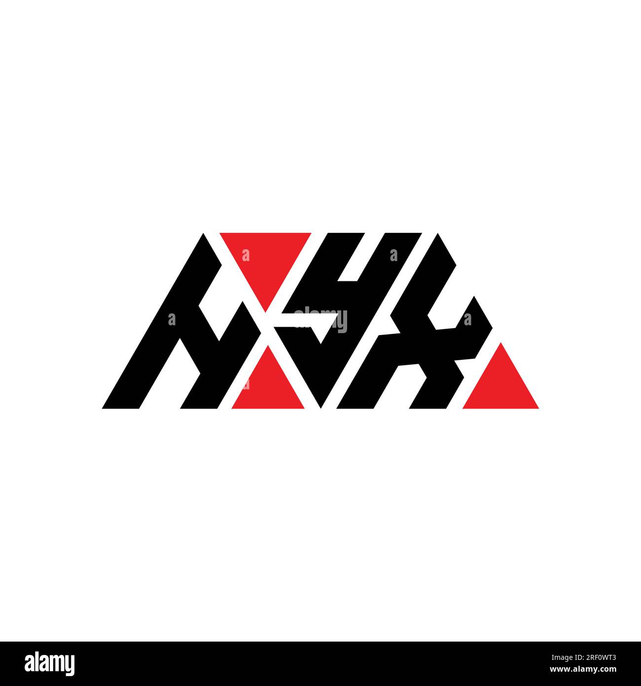HYX-Logo mit Dreiecksbuchstaben und Dreiecksform. Monogramm mit HYX ...