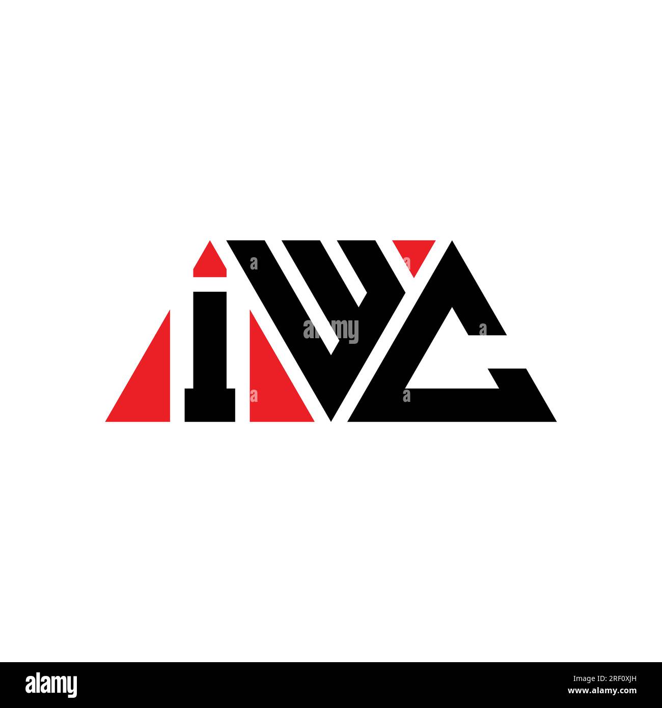 IWC-Logo mit Dreiecksbuchstaben und Dreiecksform. Monogramm mit IWC ...