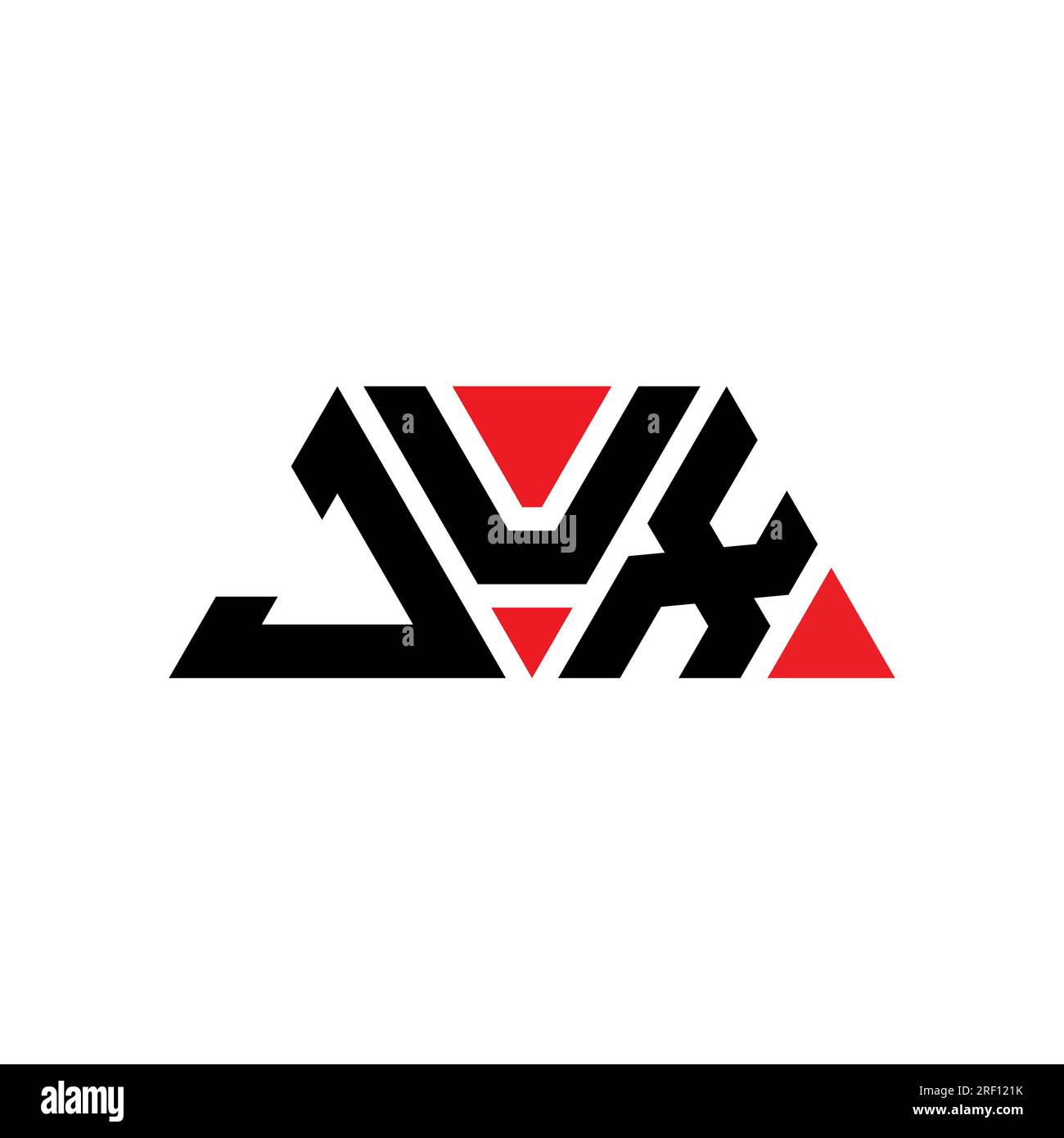 JUX-Logo mit Dreiecksbuchstaben und Dreiecksform. MONOGRAMM MIT JUX ...