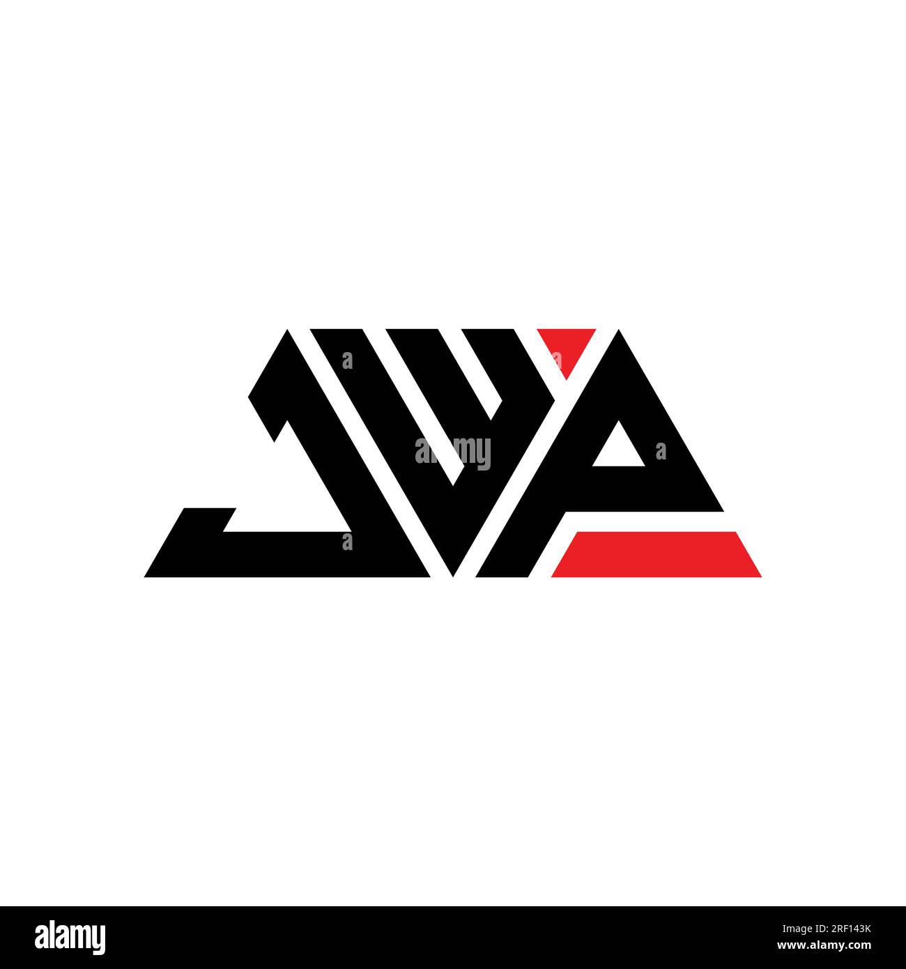 JWP-Logo mit Dreiecksbuchstaben und Dreiecksform. JWP-Monogramm mit ...