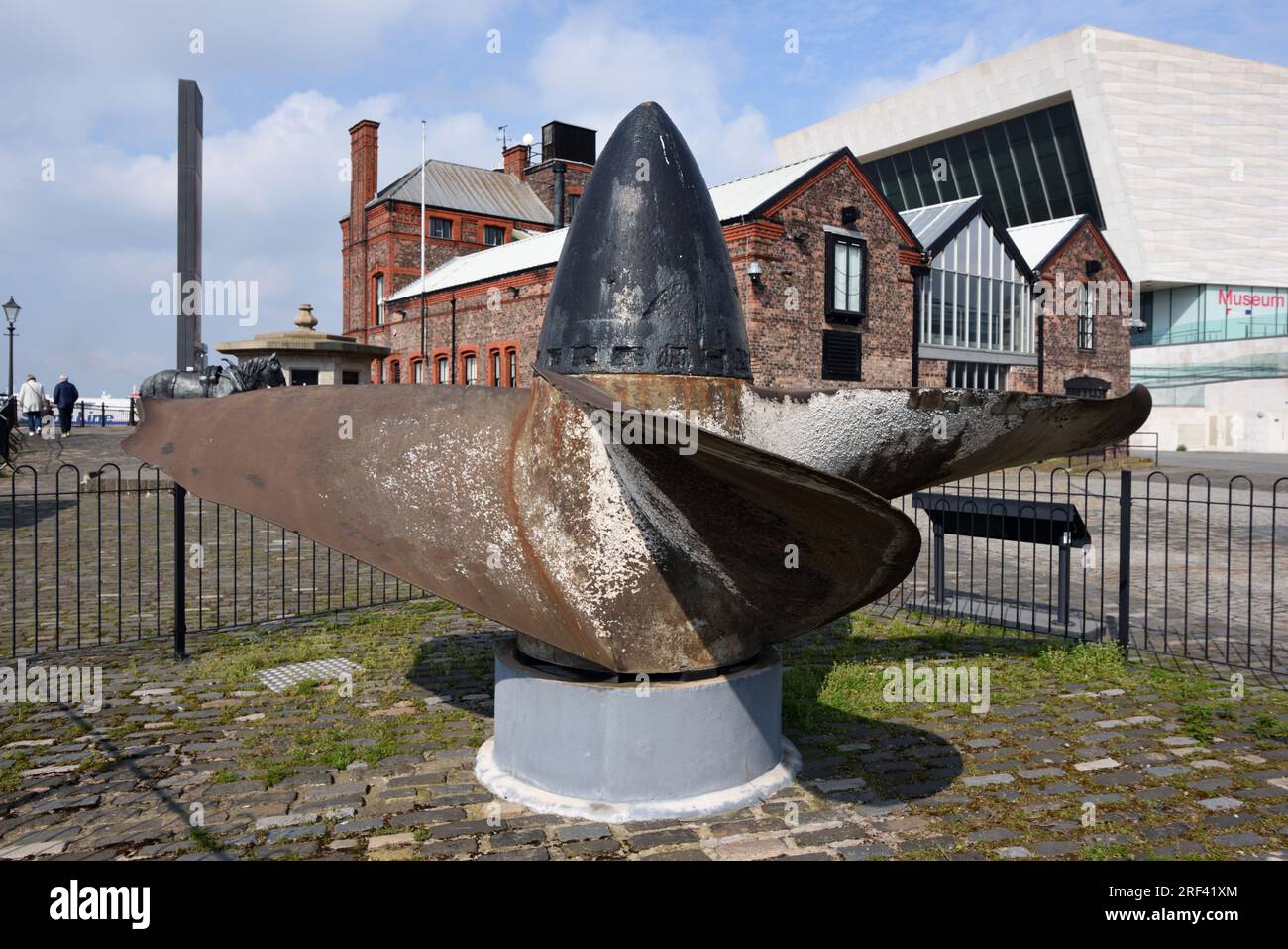 Schiffspropeller oder Schraubenpropeller der RMS Lusitania (British ...