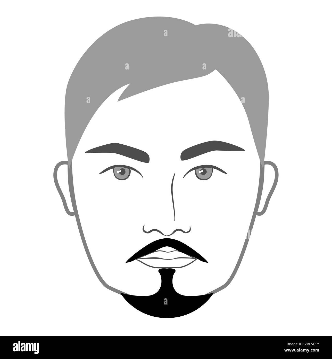 Anker-Bart Männer im Gesicht Illustration Gesichtsbehaarung Original ...