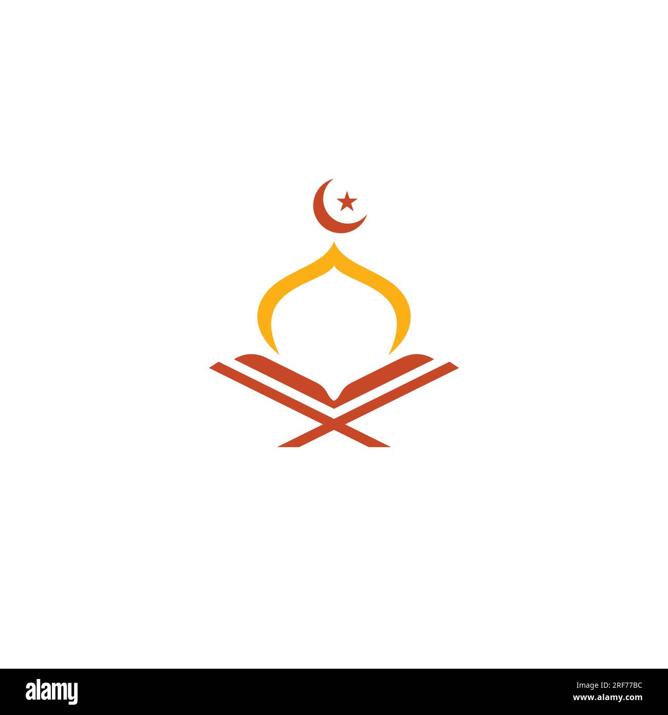 Quran-Logo-Design. Moderne Islamische Moschee Und Koran-Logo Stock ...