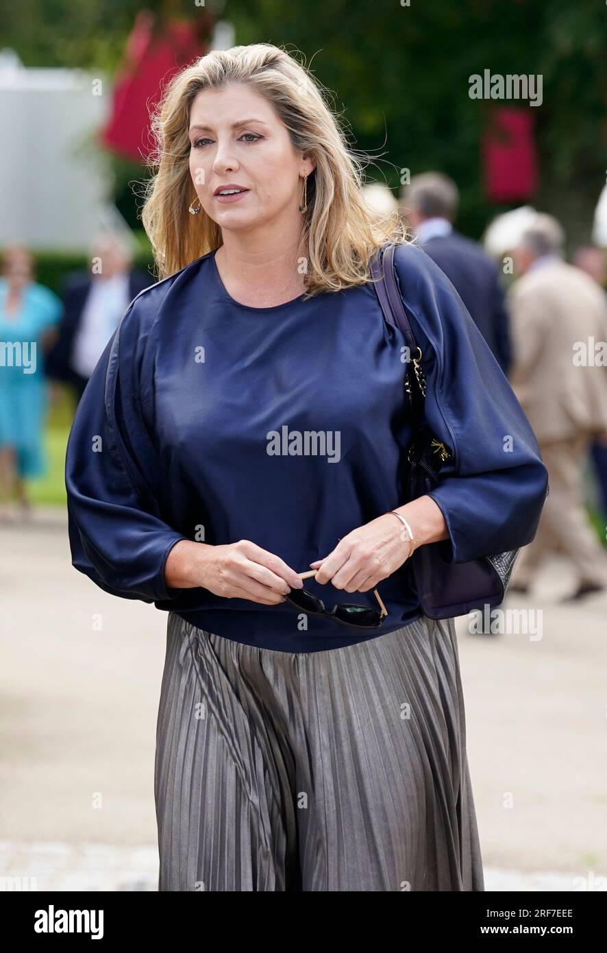 Der Führer Des Unterhauses Penny Mordaunt Kommt An Oder Am Ersten Tag Des Qatar Goodwood