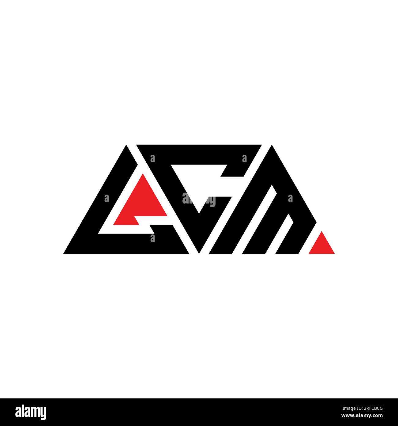 LCM-Logo mit dreieckigem Buchstaben in Dreiecksform. Monogramm mit LCM ...
