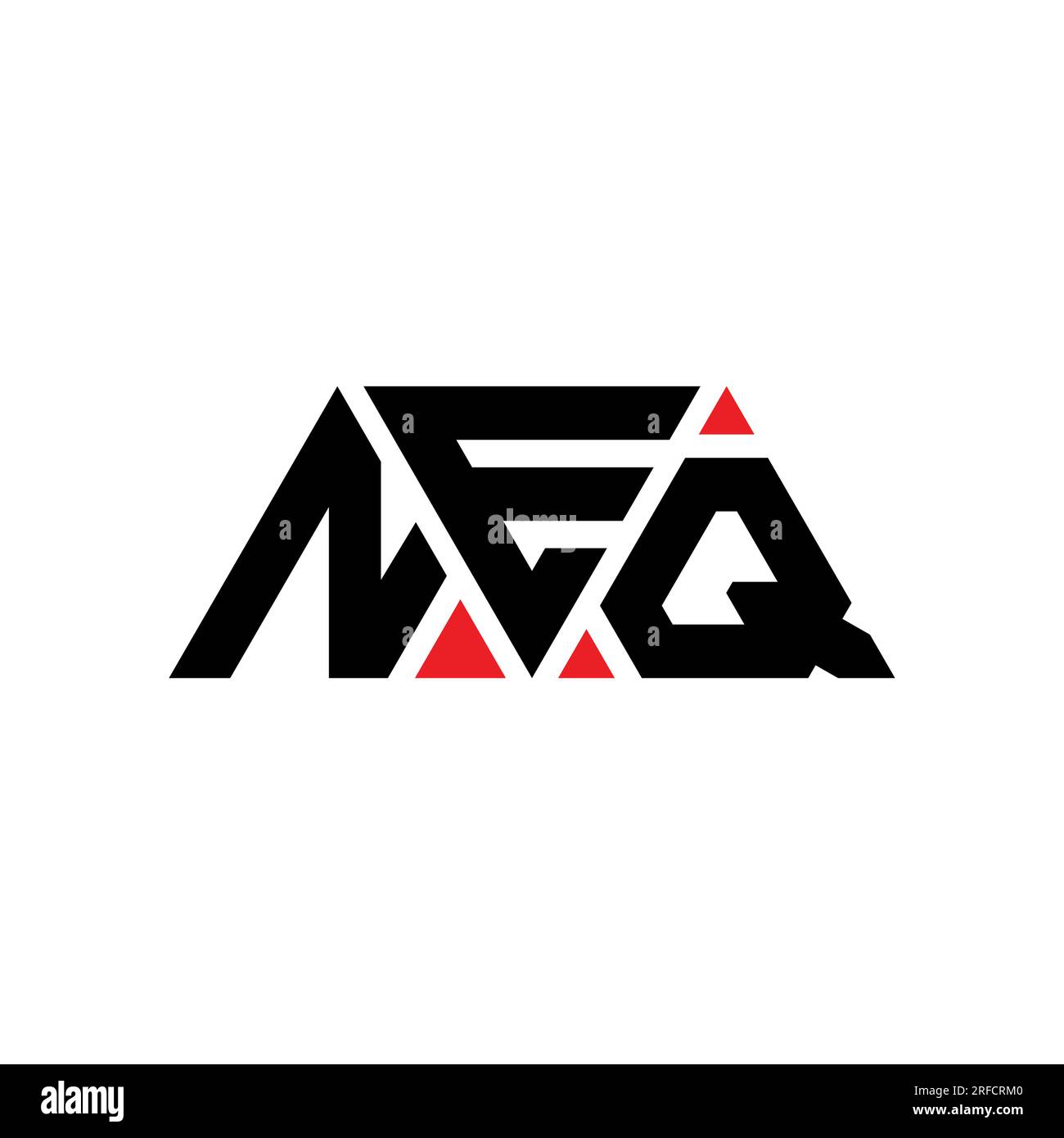 NEQ-Logo mit Dreiecksbuchstaben und Dreiecksform. Monogramm mit NEQ ...