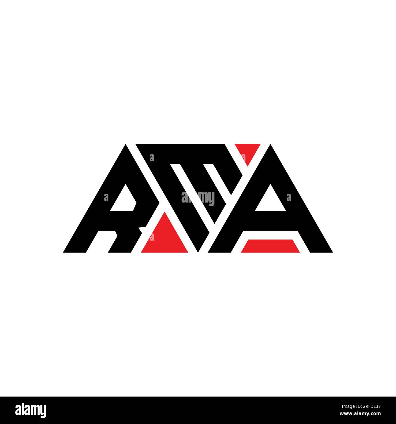 RMA-Logo mit Dreiecksbuchstaben und Dreiecksform. Monogramm mit RMA ...