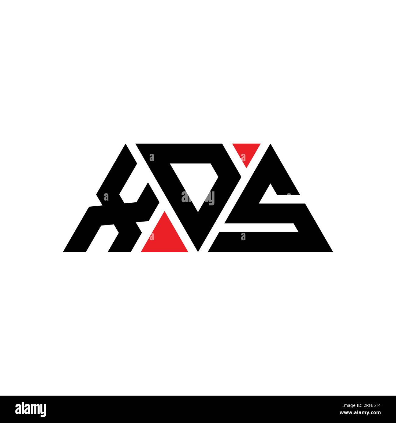 XDS-Logo mit Dreiecksbuchstaben und Dreiecksform. Monogramm mit XDS ...