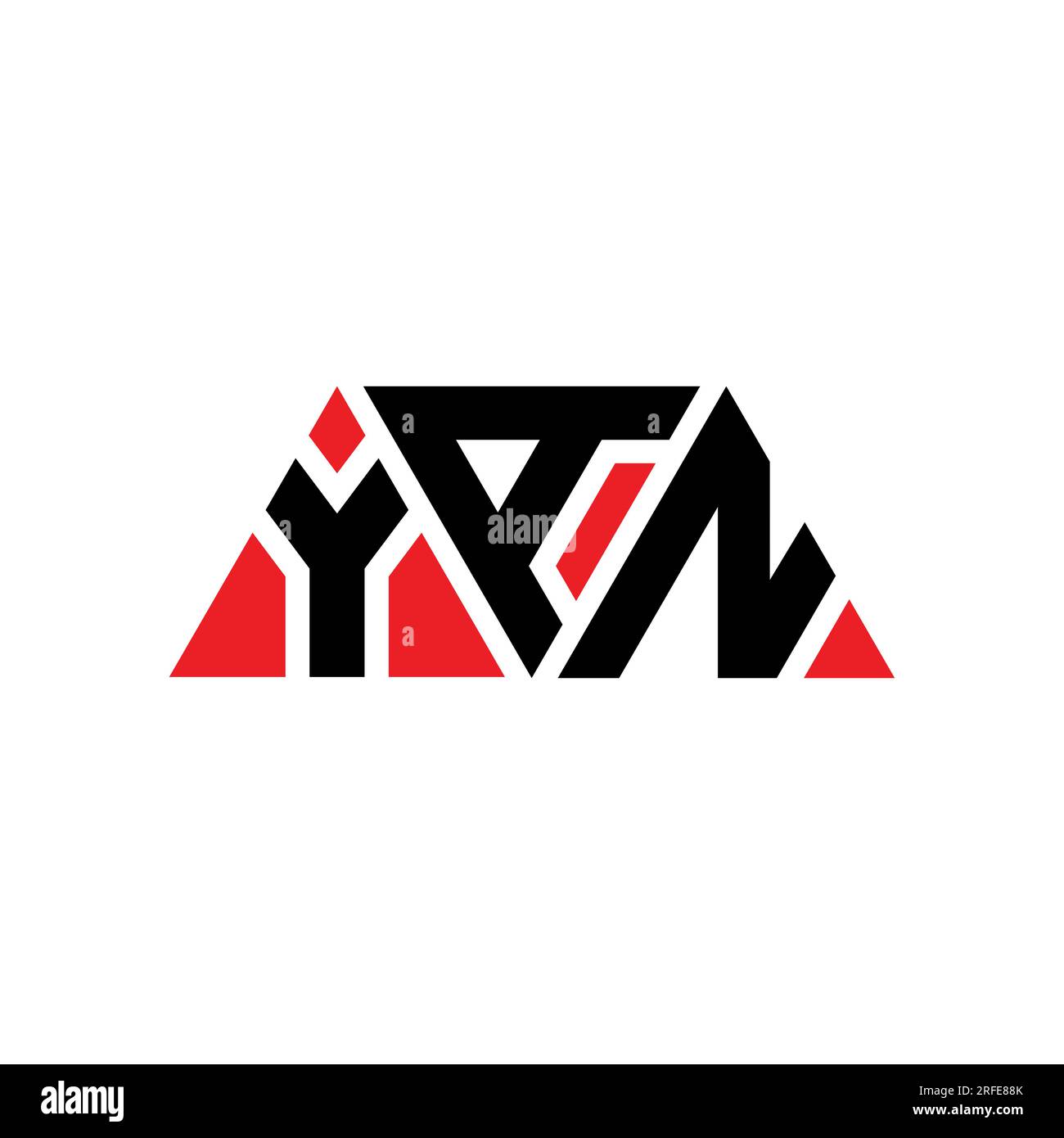 YAN-Logo mit Dreiecksbuchstaben und Dreiecksform. Monogramm mit YAN ...