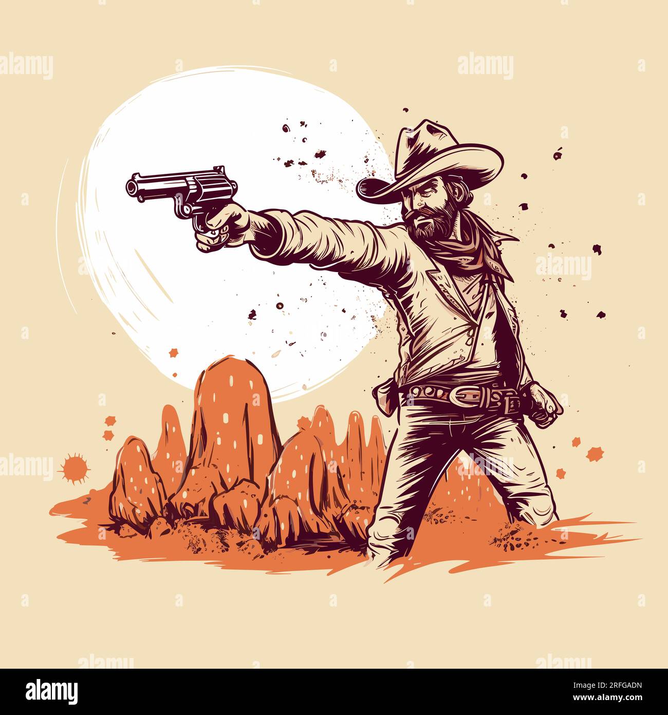 Comic wilder westen Stock-Vektorgrafiken kaufen - Seite 2 - Alamy