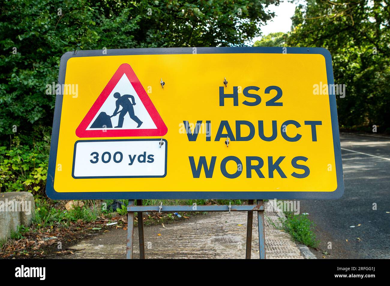 Harefield, Großbritannien. 3. August 2023. Der Bau des HS2 High Speed ...