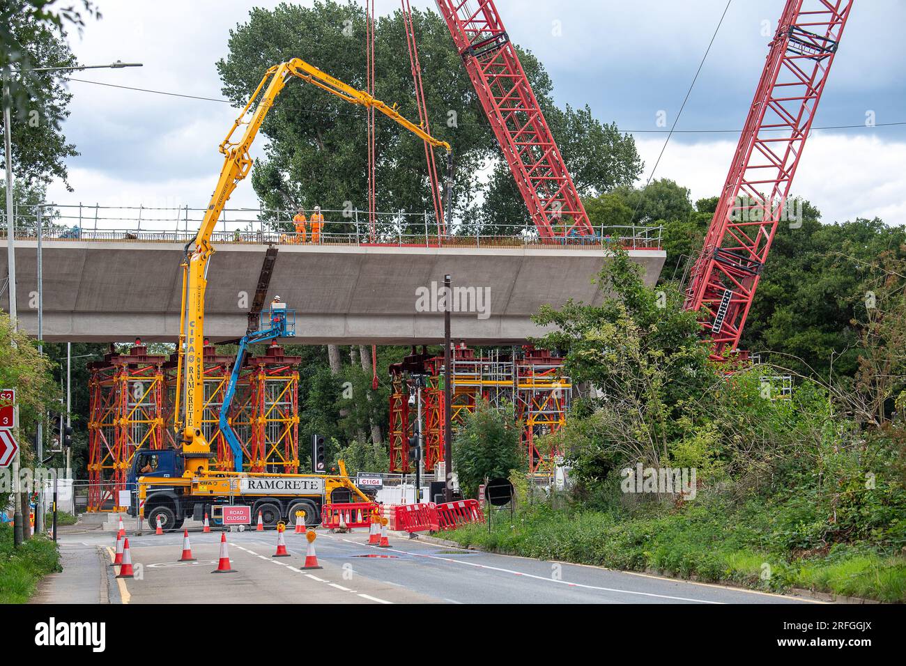 Harefield, Großbritannien. 3. August 2023. Der Bau des HS2 High Speed ...