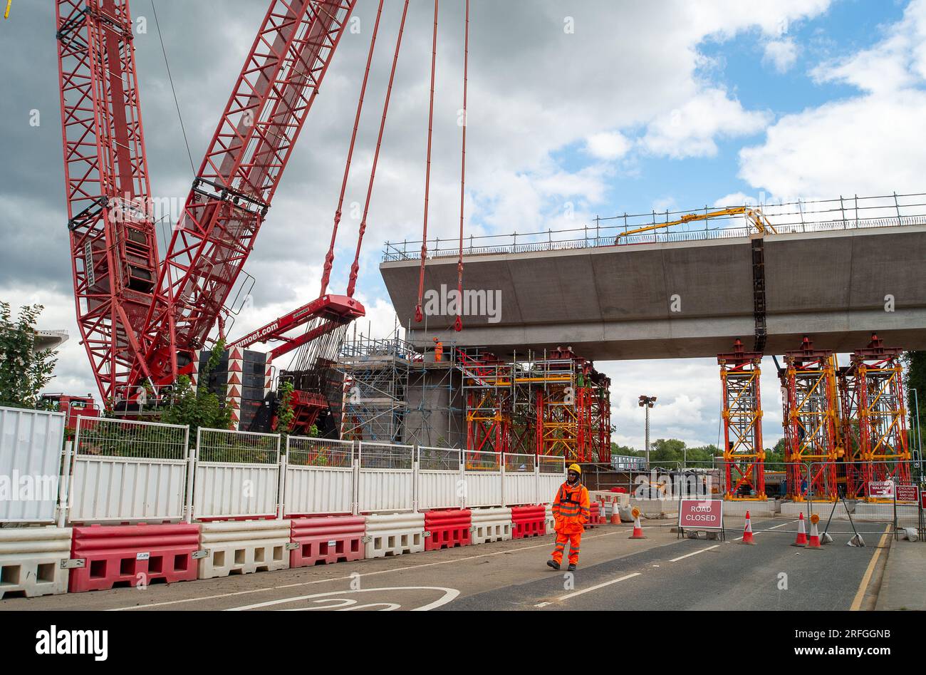 Harefield, Großbritannien. 3. August 2023. Der Bau des HS2 High Speed ...