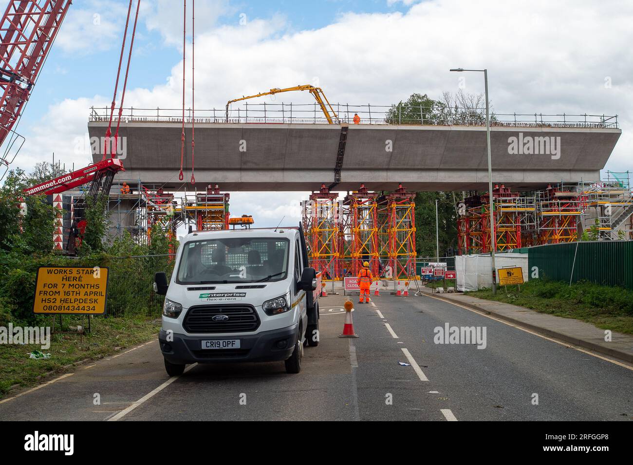 Harefield, Großbritannien. 3. August 2023. Der Bau des HS2 High Speed ...