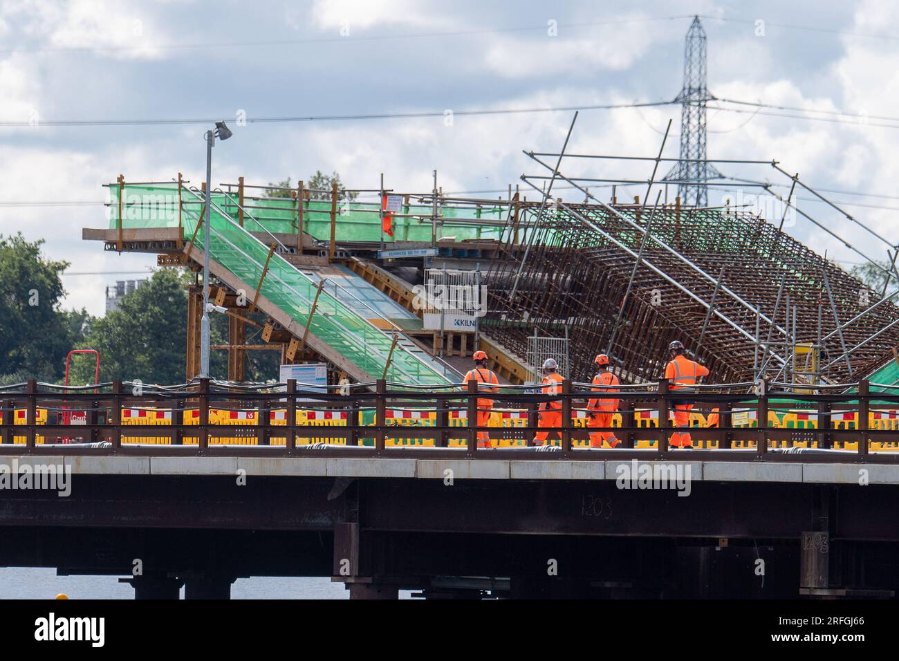Harefield, Großbritannien. 3. August 2023. Bau der HS2 Highspeed Rail ...