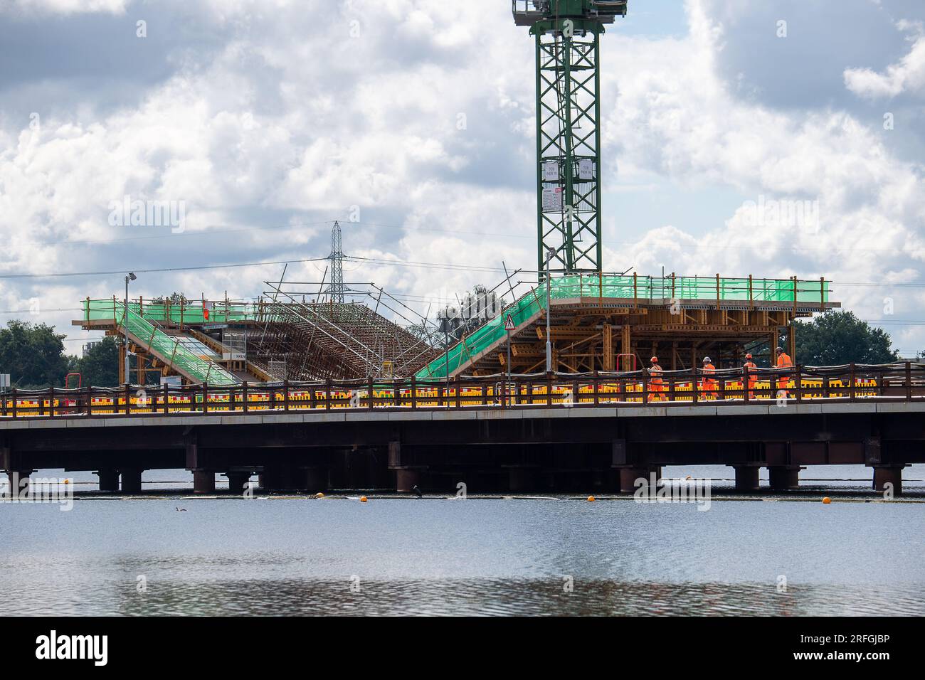Harefield, Großbritannien. 3. August 2023. Bau der HS2 Highspeed Rail ...