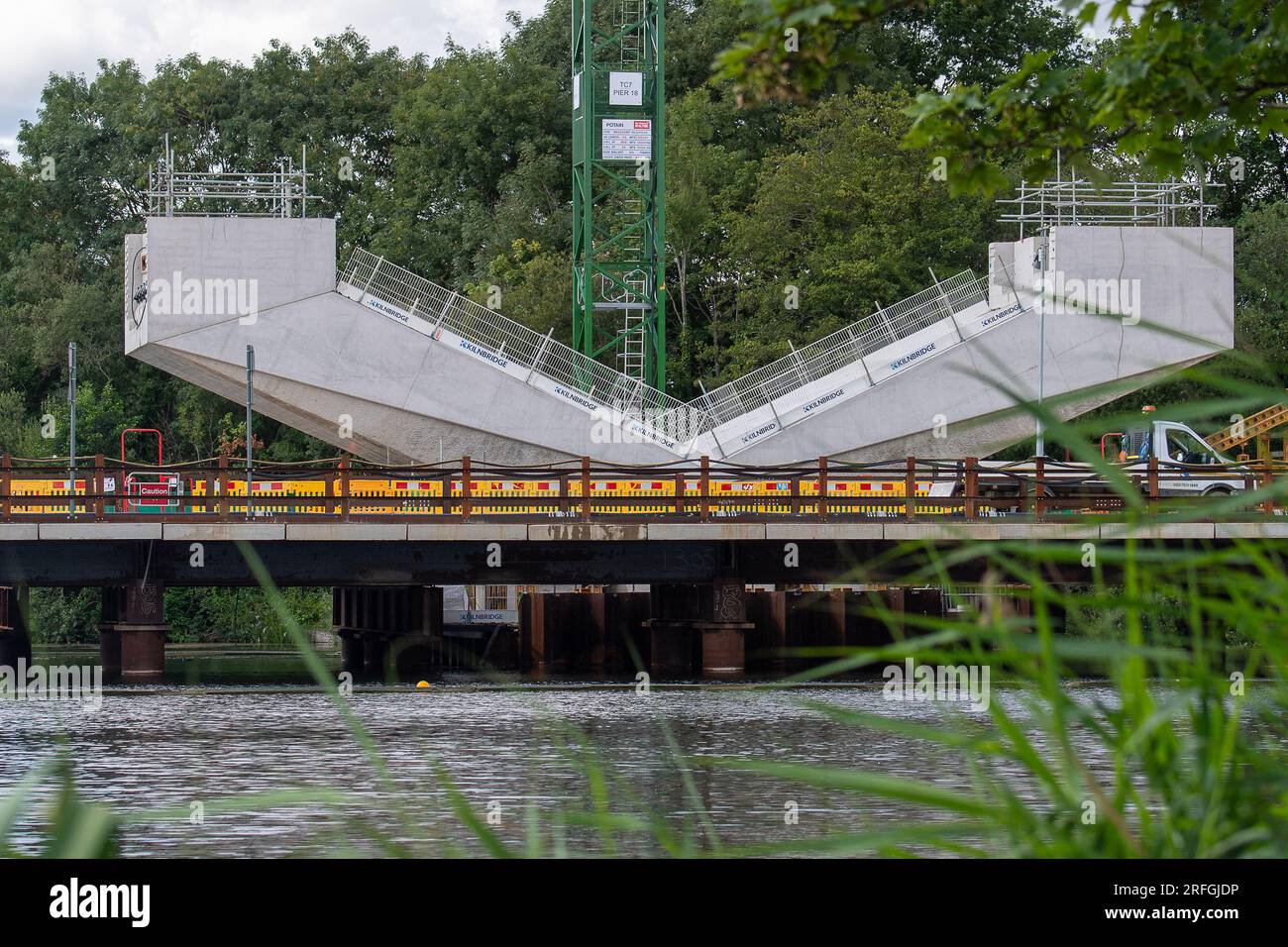 Harefield, Großbritannien. 3. August 2023. Bau der HS2 Highspeed Rail ...