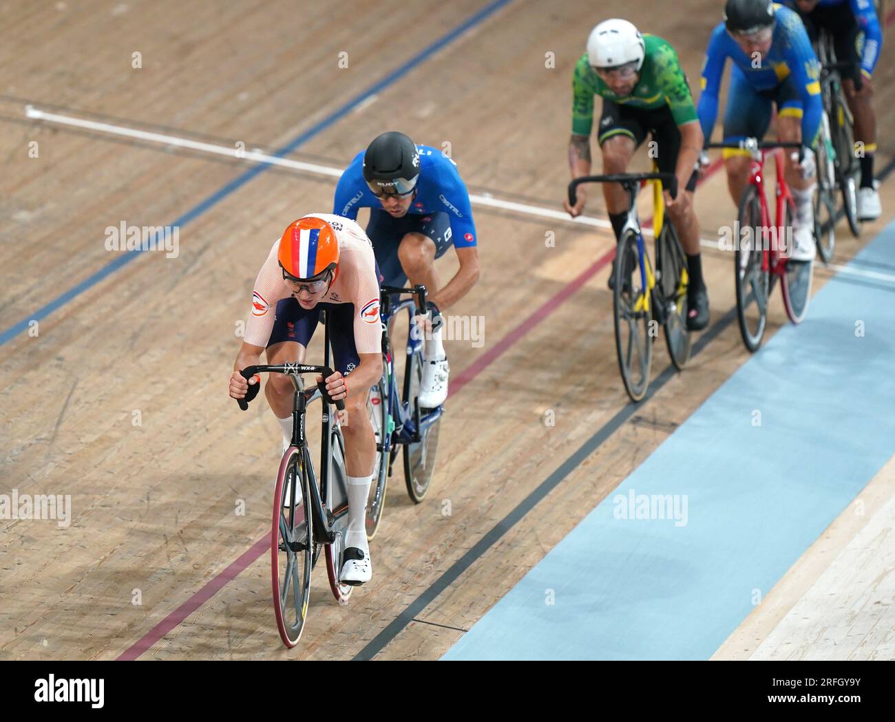 Martin van de Pol aus den Niederlanden in Aktion beim Scratch Race C5 ...