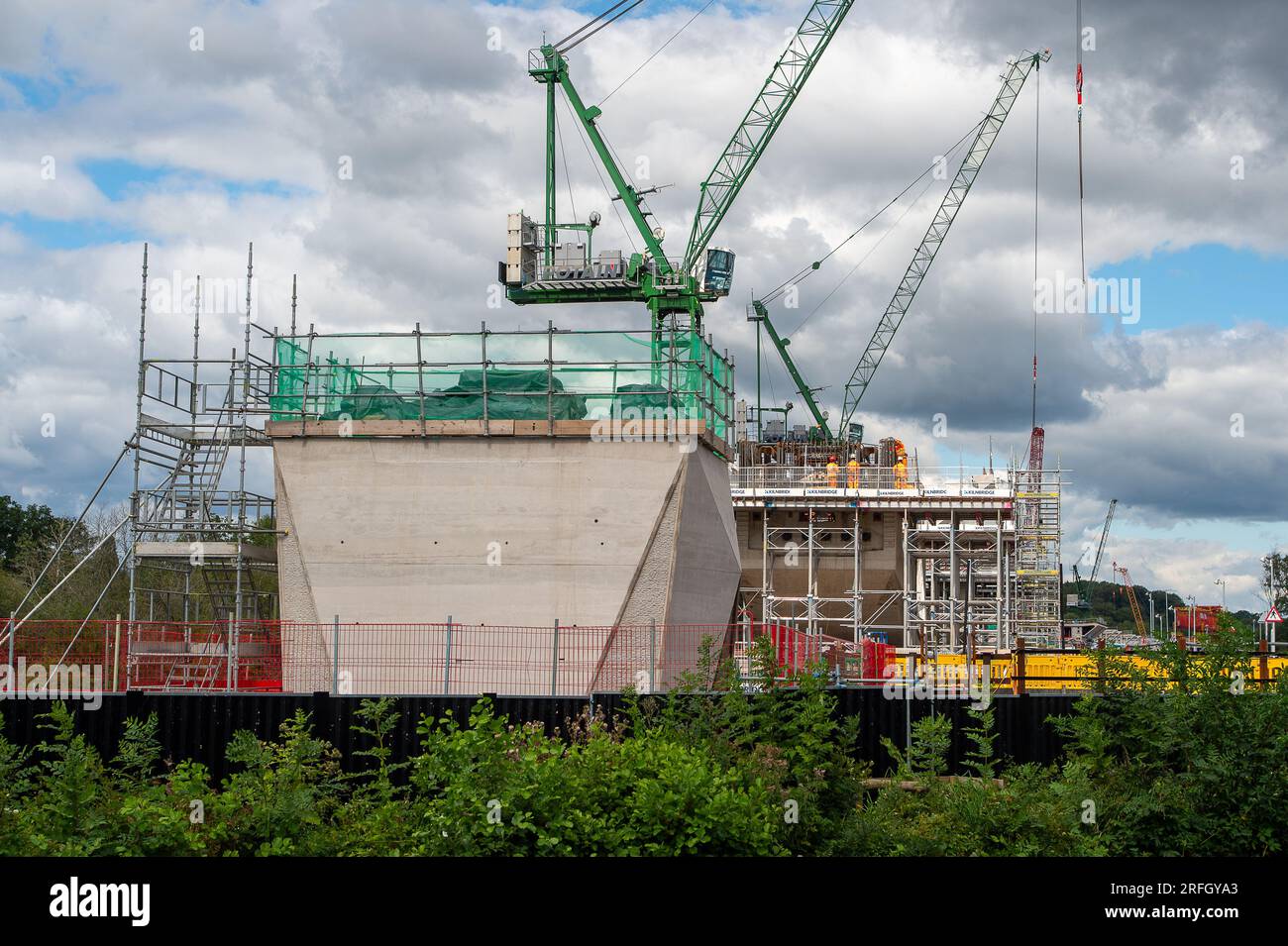 Harefield, Großbritannien. 3. August 2023. Der Bau der HS2 High Speed ...