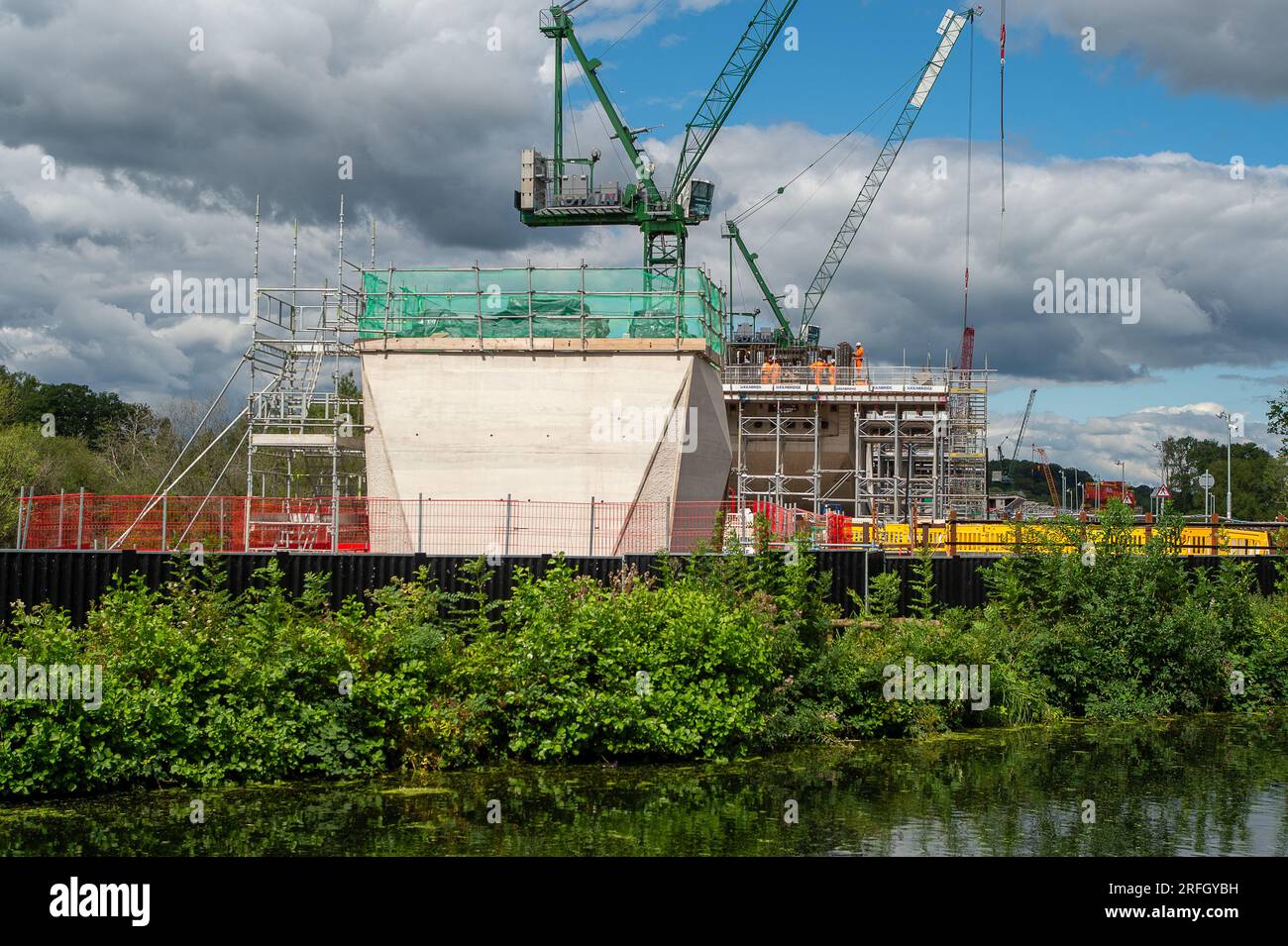 Harefield, Großbritannien. 3. August 2023. Der Bau der HS2 High Speed ...