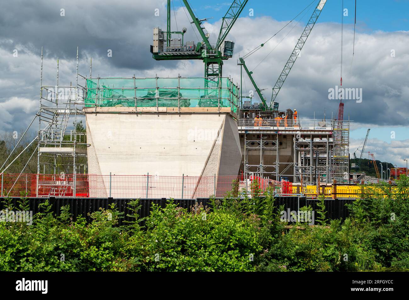 Harefield, Großbritannien. 3. August 2023. Der Bau der HS2 High Speed ...