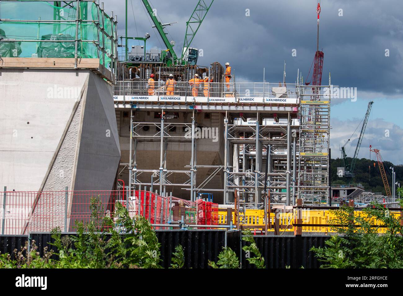 Harefield, Großbritannien. 3. August 2023. Der Bau der HS2 High Speed ...