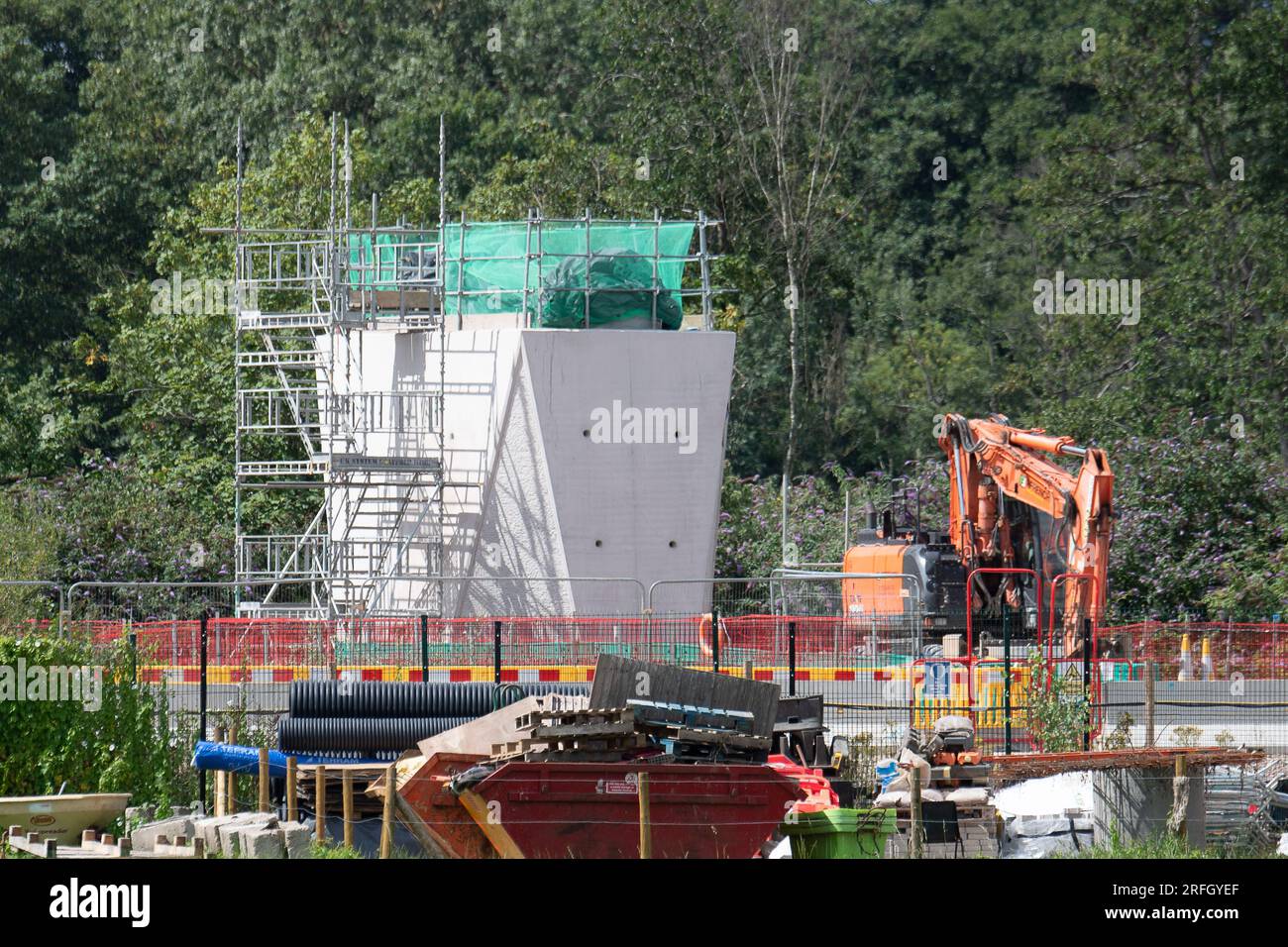 Harefield, Großbritannien. 3. August 2023. Der Bau der HS2 High Speed ...