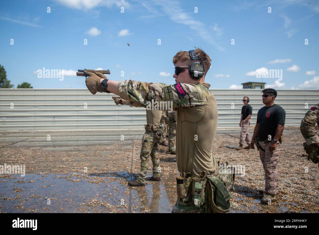 Britische Royal Marines Commandos Mne Dylan Taylor, ein Schütze der O ...