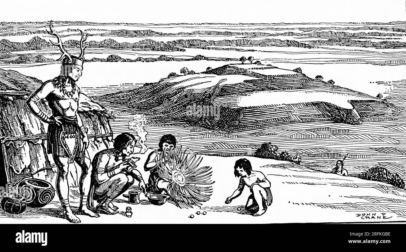 Monks Mound, Cahokia, Illinois. Von Donn Philip Crane (1878-1944 ...