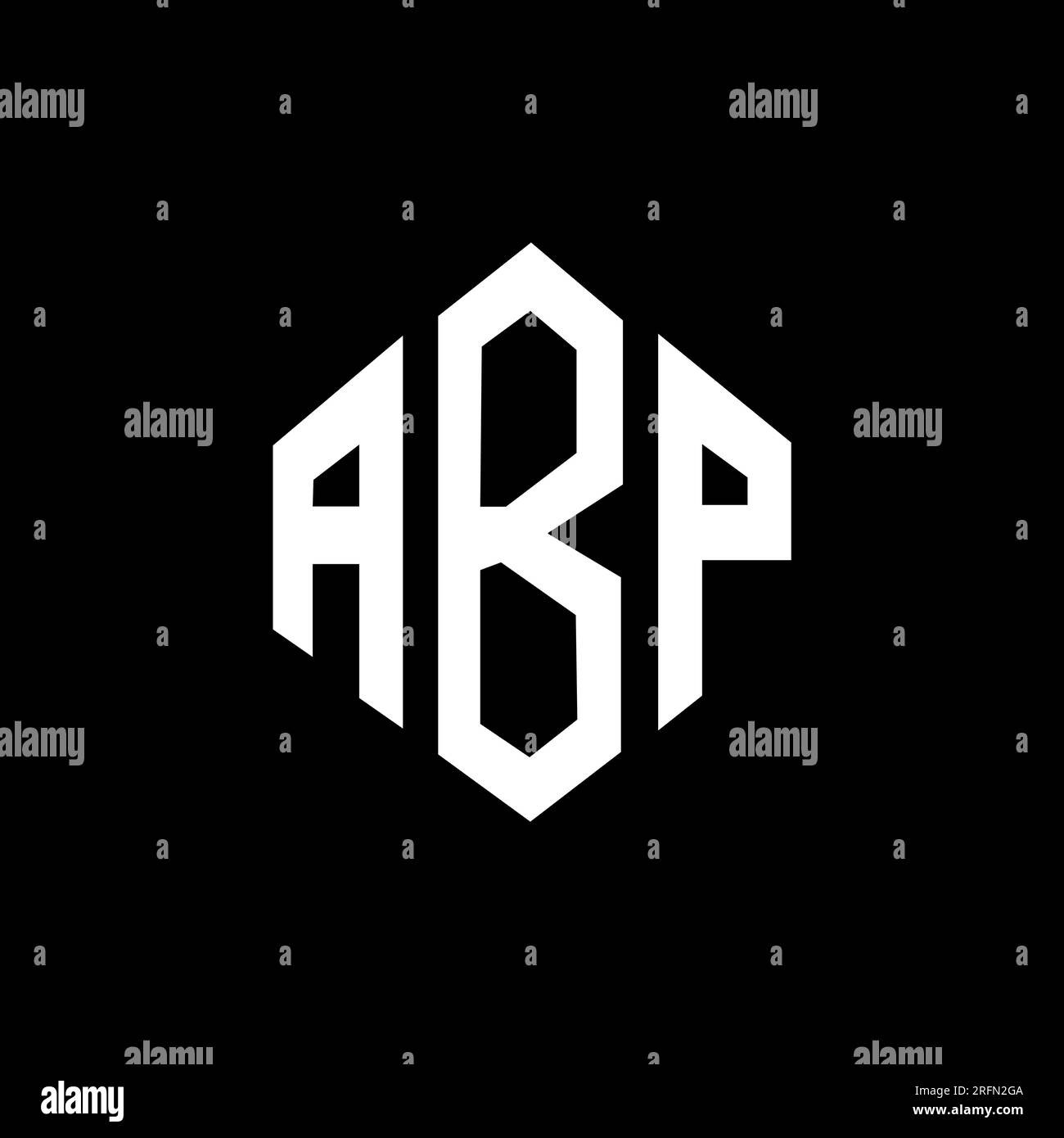 ABP-Logo in Polygonform. ABP-Polygon- und würfelförmiges Logo. ABP ...