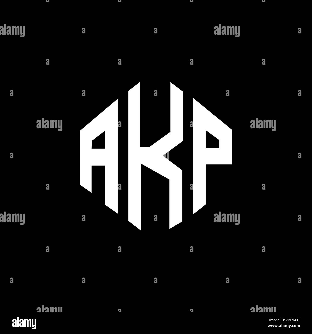 Logo mit AKP-Buchstaben und Polygonform. AKP-Polygon- und ...