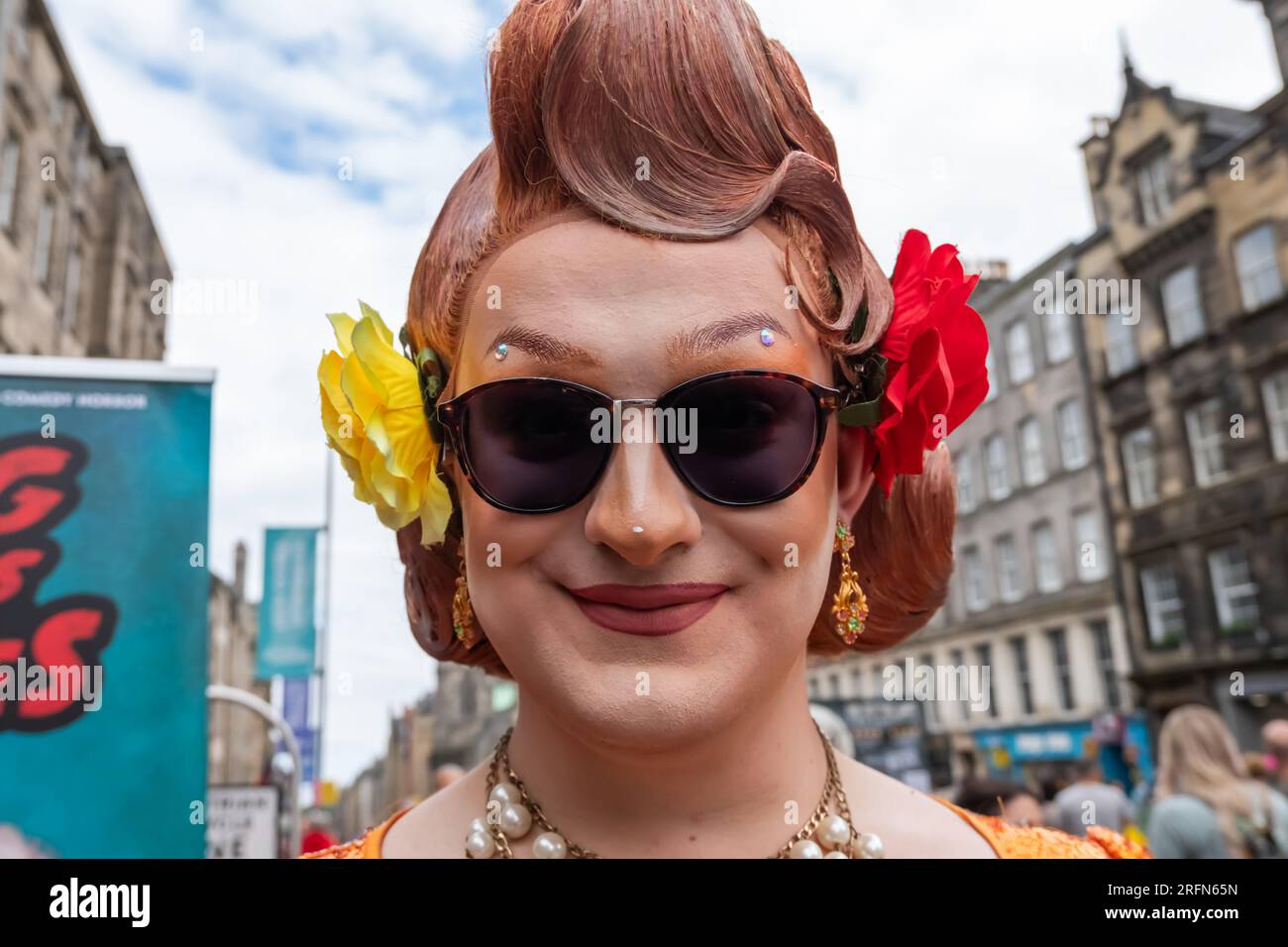 Edinburgh, Schottland, Großbritannien. 4. August 2023. Drag Queen Kate ...
