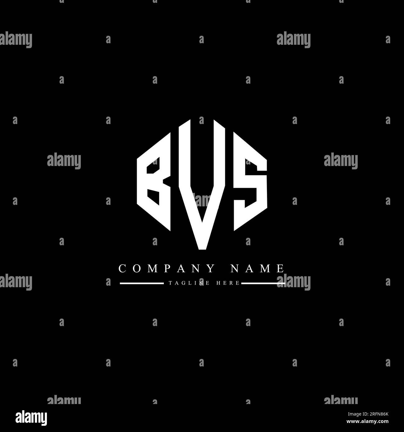 BVS-Logo in Polygonform. BVS-Polygon- und würfelförmiges Logo. BVS ...