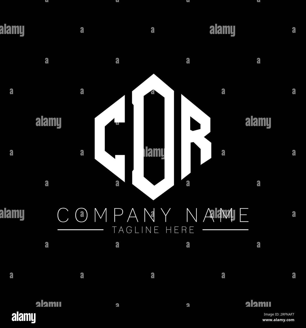 CDR-Logo in Polygonform. CDR-Polygon- und würfelförmiges Logo ...