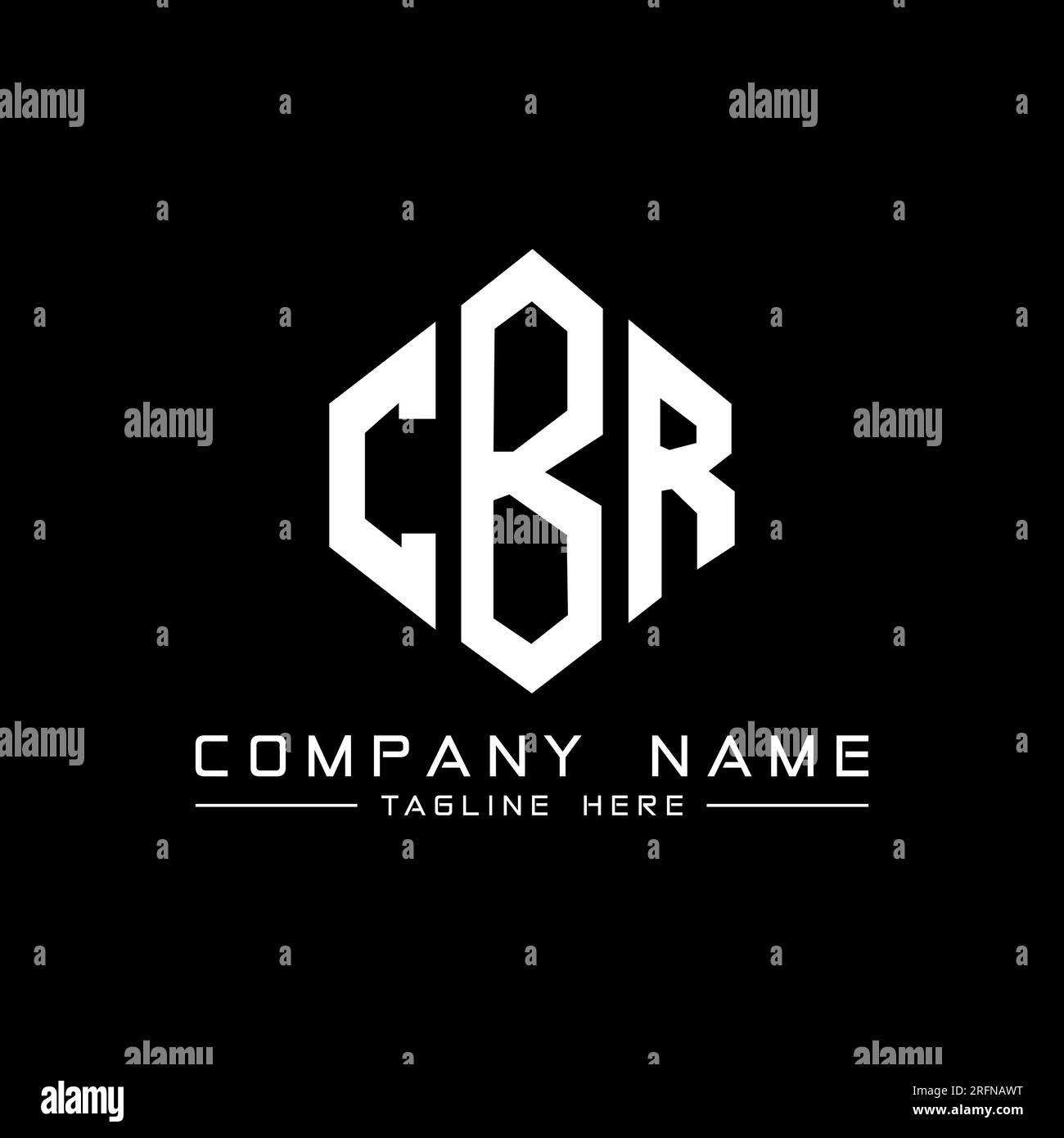 CBR-Logo in Polygonform. CBR-Polygon- und würfelförmiges Logo. CBR ...