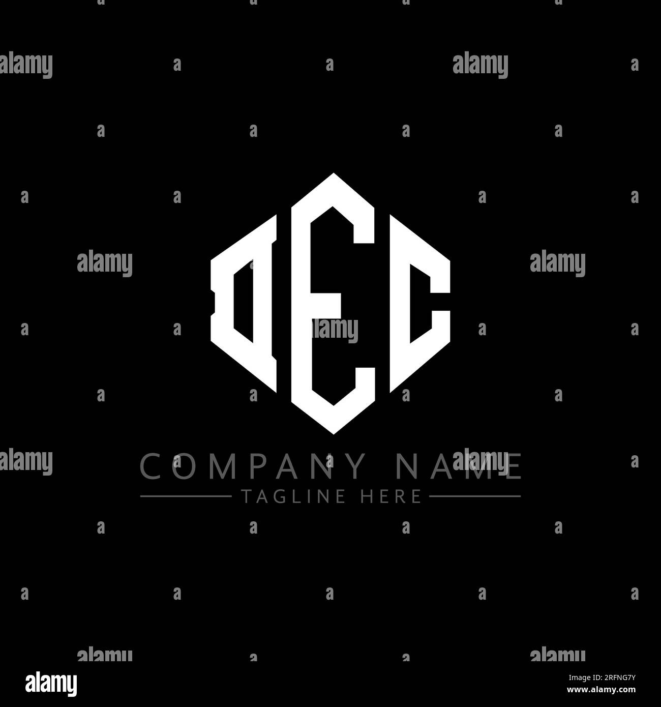LOGO MIT DEC-Buchstaben und Polygonform. DEC-Polygon- und ...