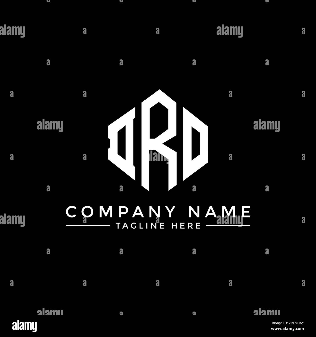 LOGO mit DRO-Buchstaben und Polygonform. DRO-Polygon- und ...
