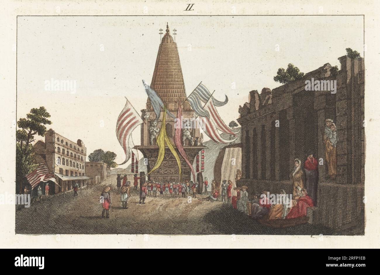 Hindu-Festival in Ossour, Mysore (Mysuru), Indien. Prozession mit einem ...