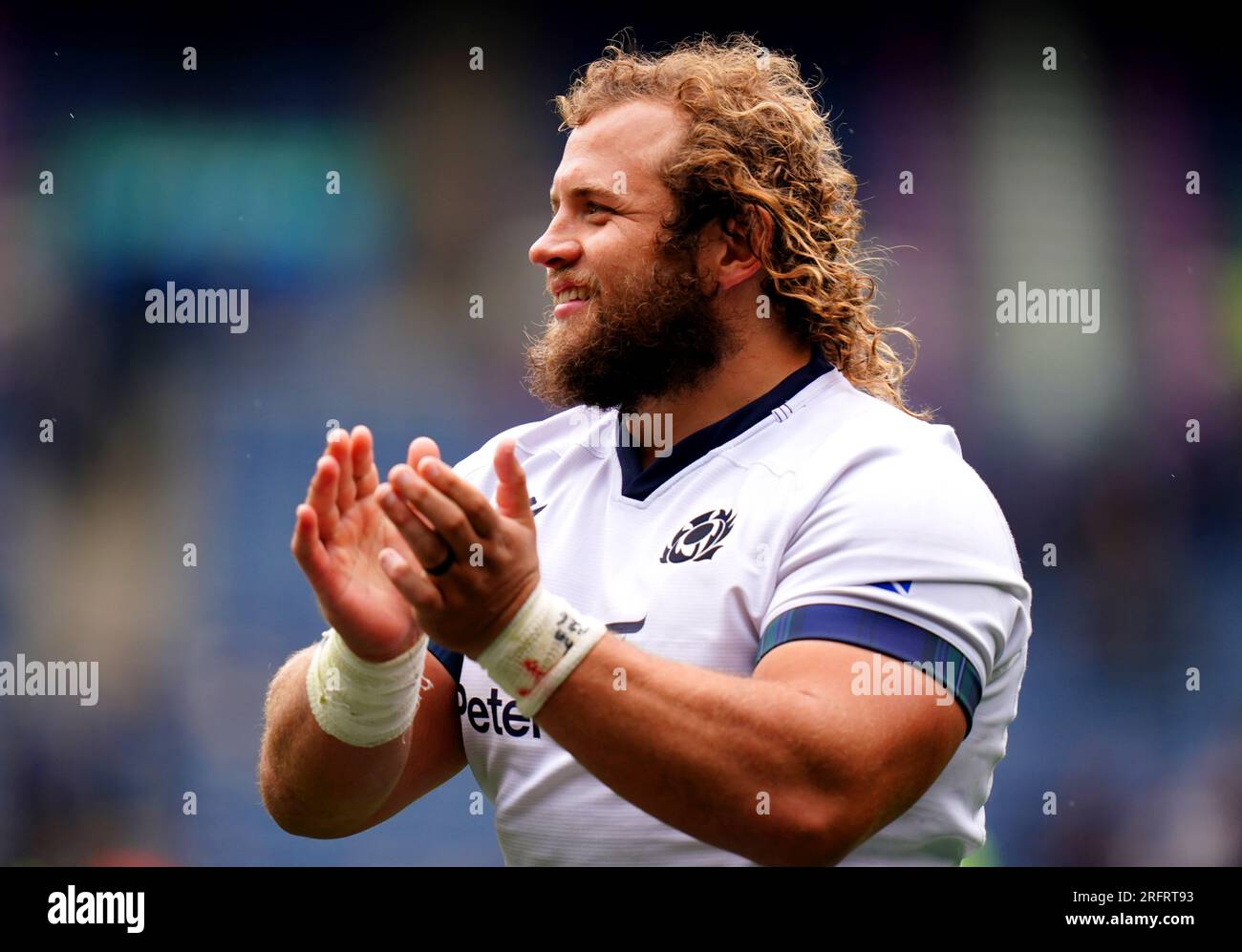 Pierre Schoeman aus Schottland lobt die Fans am Ende der Summer Nations ...
