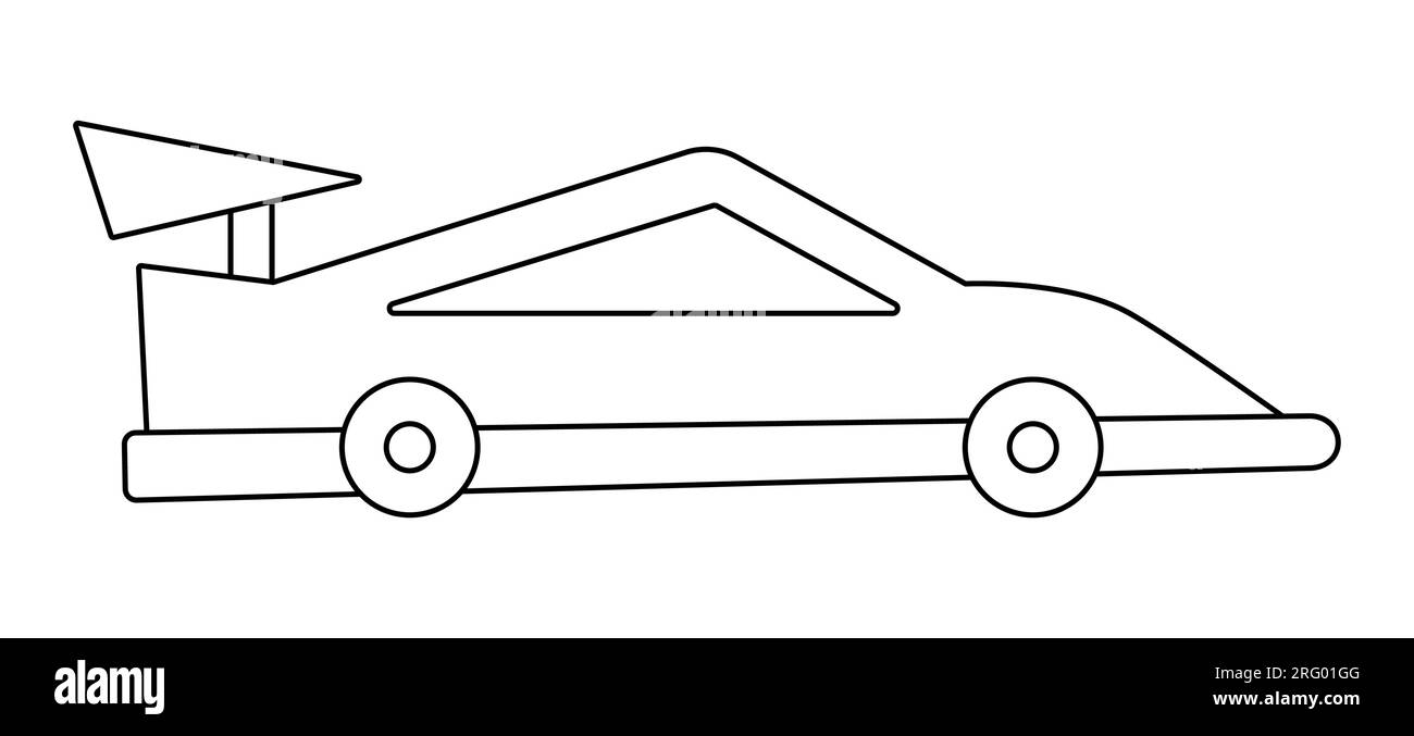 Schwarz Weiße Rennwagen Clipart Race Car Poster – Schwarz Weiß