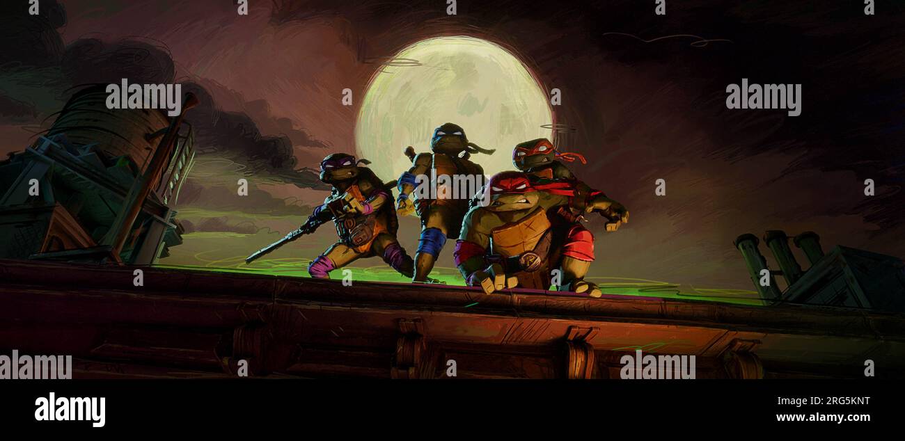 L-R, DONNIE, LEO, RAPH UND MIKEY PRÄSENTIEREN IN PARAMOUNT MOVIES UND ...