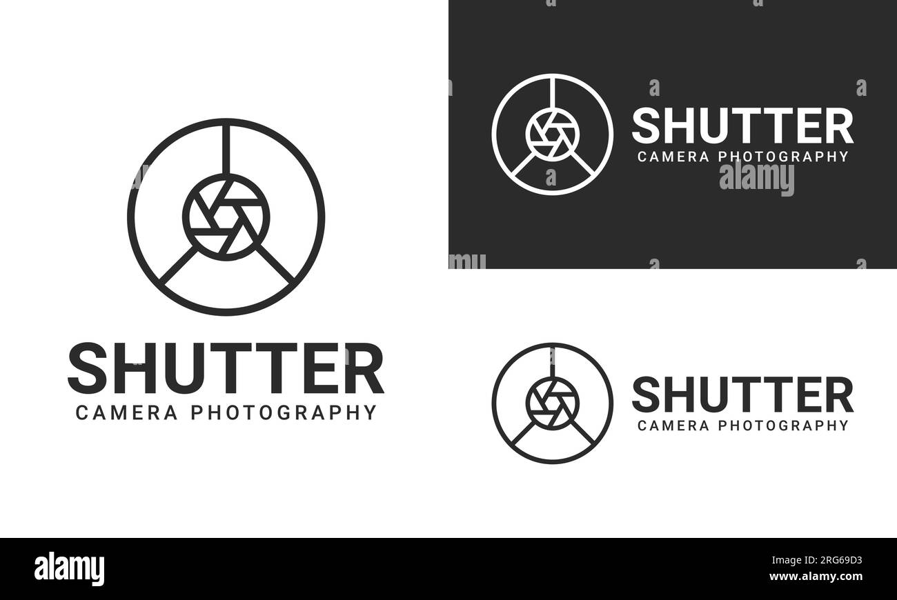 Circle Shutter mit Dreieck Logo Logo Camera Shutter Logo Stock ...