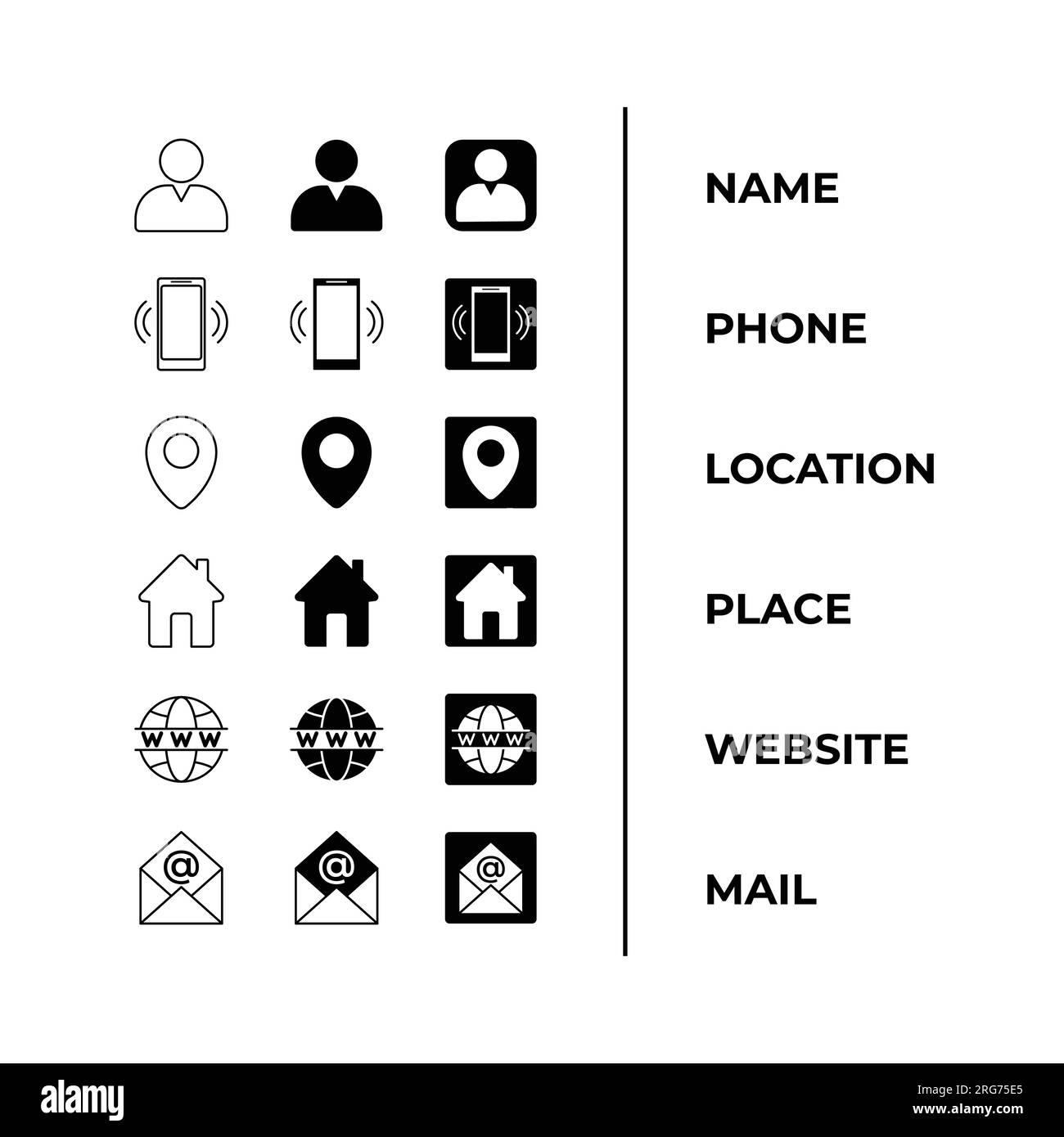 Sammlung von Connect-Symbolen. Kontaktieren Sie uns – Symbolsatz ...