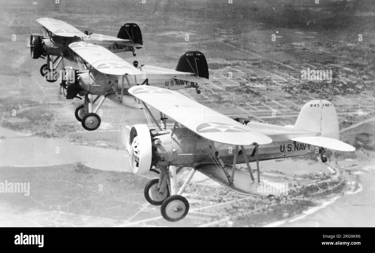 US Navy Boeing F4B-1-Jäger A8145 - 7 (msn 1125), A8137 - 4 (msn 1117 ...